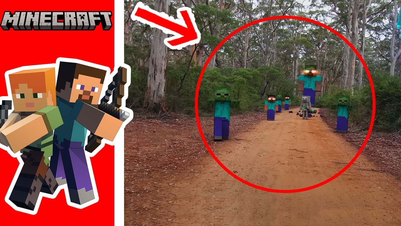Personajes de MINECRAFT Captados en Camara en la Vida Real - YouTube