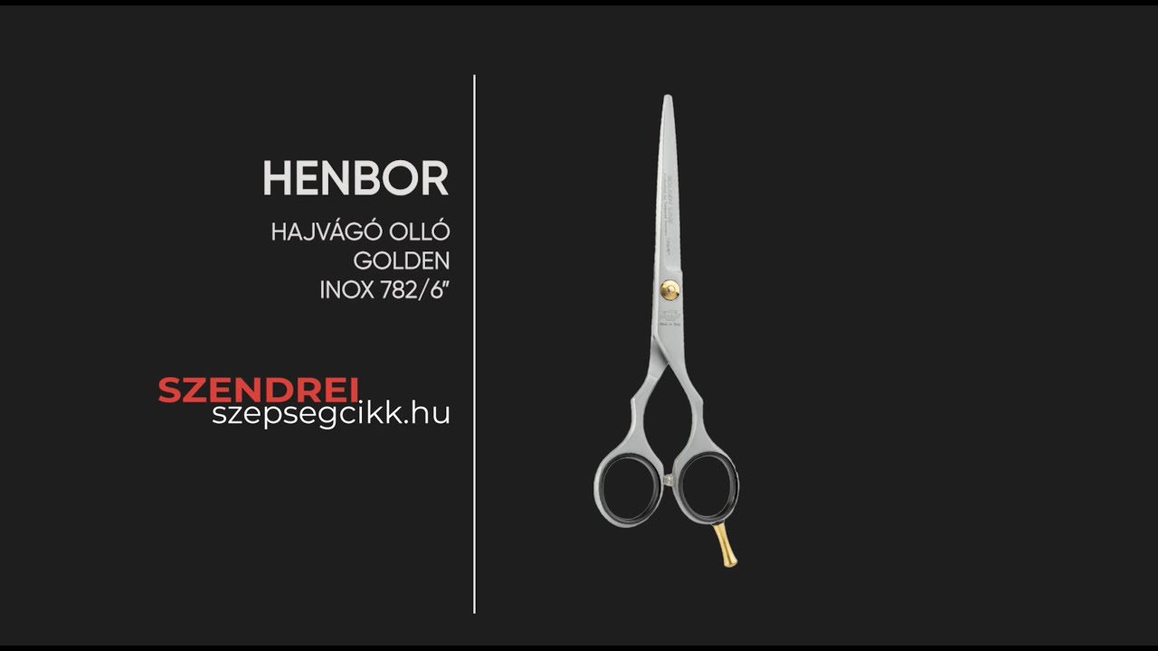 Henbor Hajvágó olló 6" - Golden - INOX 782/6" - YouTube