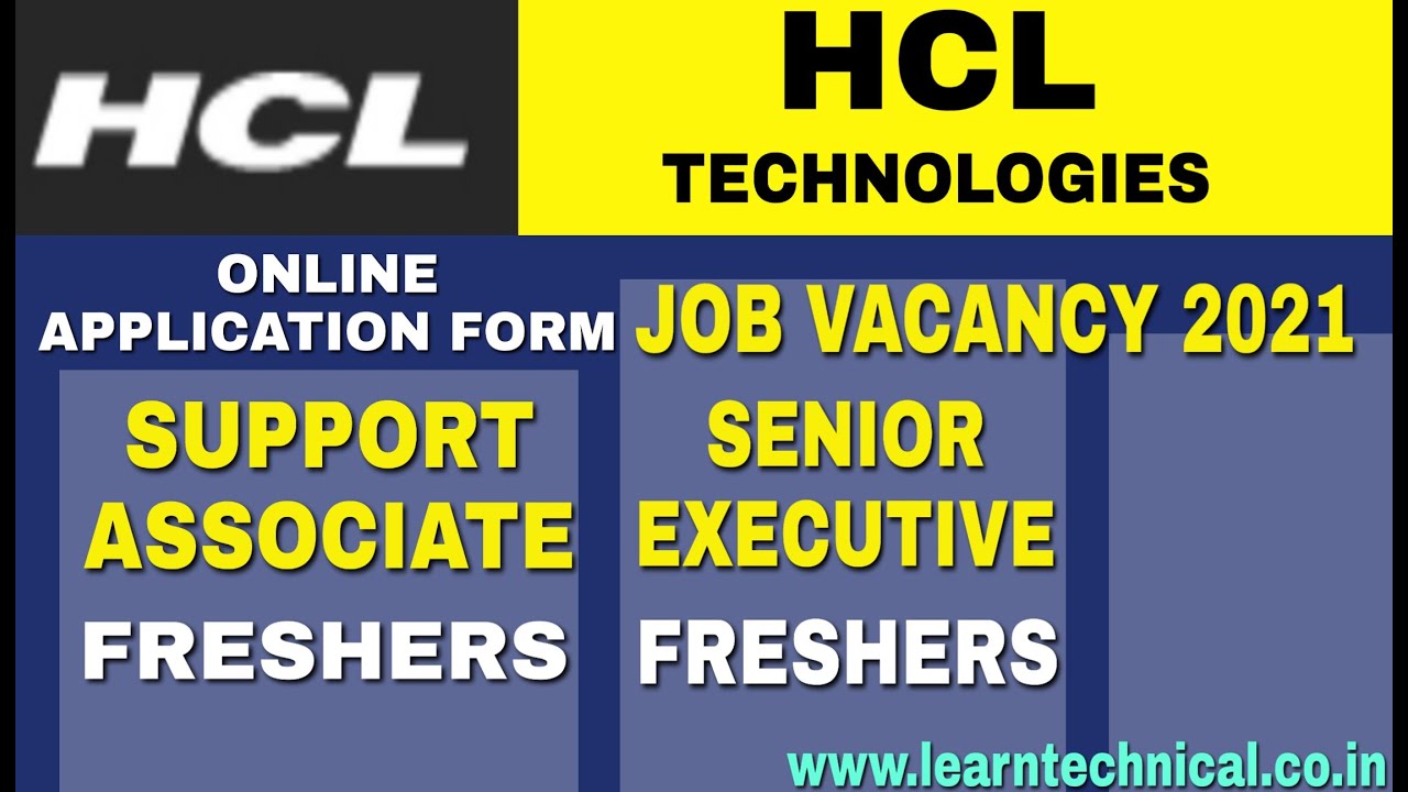 HCL Technologies Jobs | Freshers | HCL Recruitment Process | Apply ...