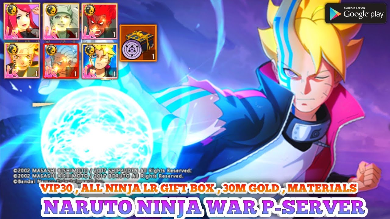 Naruto Ninja War RPG All New Ninja - V30, All Ninja Gift Box, 26M+ Gold ...
