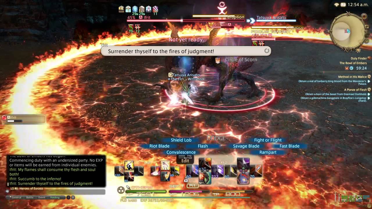 Final Fantasy XIV: Ifrit Solo Story Mode Level 50 Paladin - YouTube