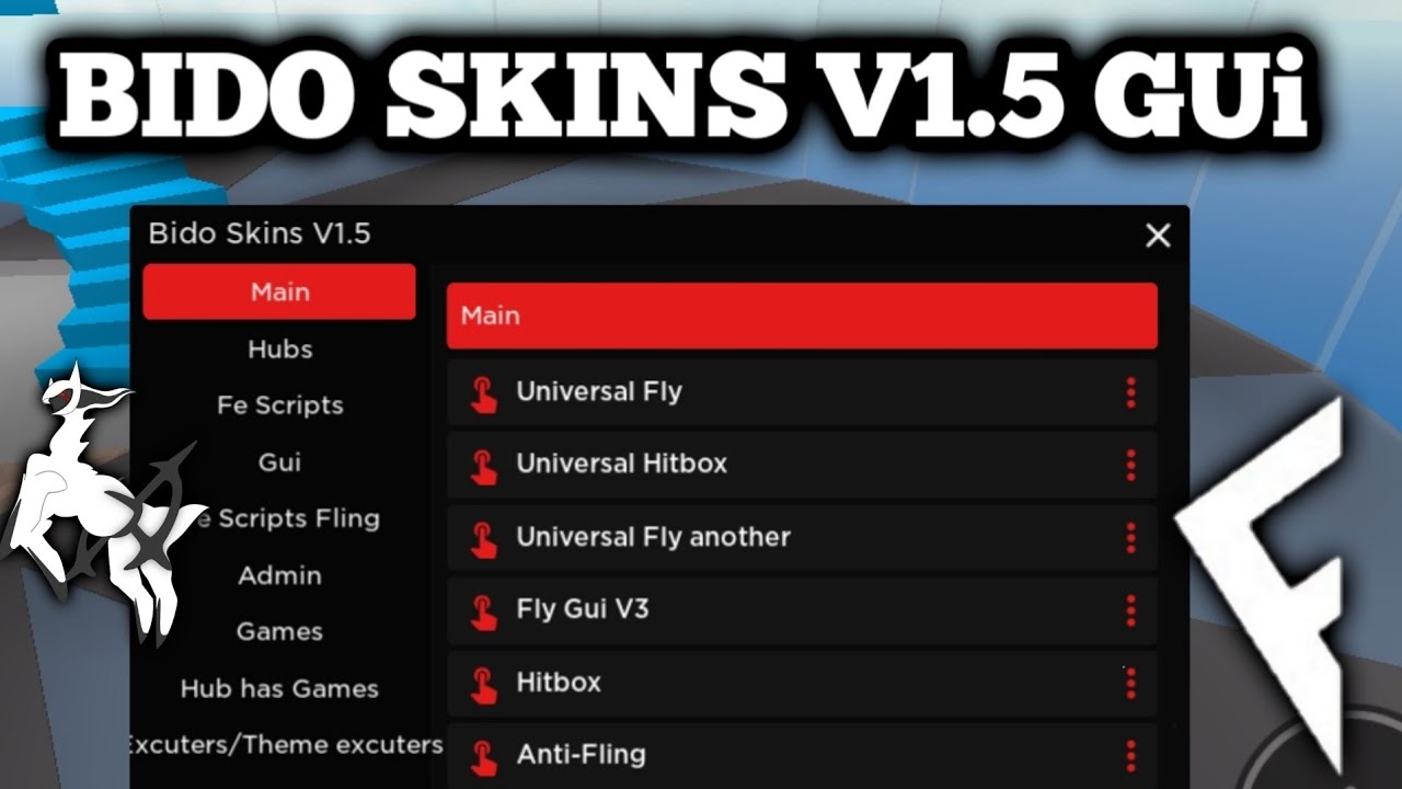 OP SCRIPT BIDO SKINS V1.5 GUI ARCEUS X FLUXUS - YouTube