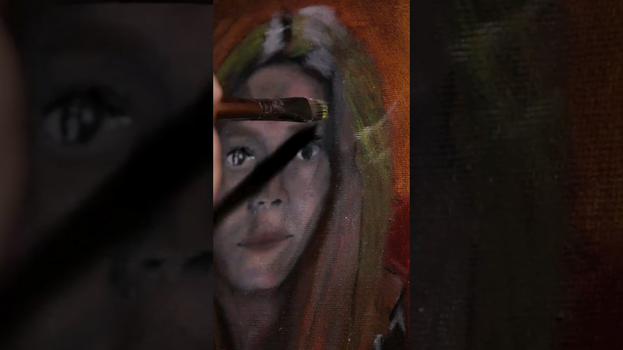 Horror Painting with Evil Clown Head | Pintura de Terror con Cabeza de ...