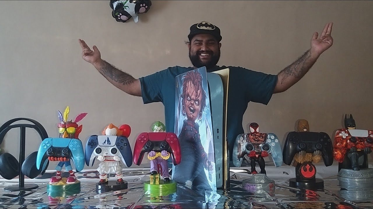 Unboxing and applying PS5 Chucky decal skin for console and controller ...