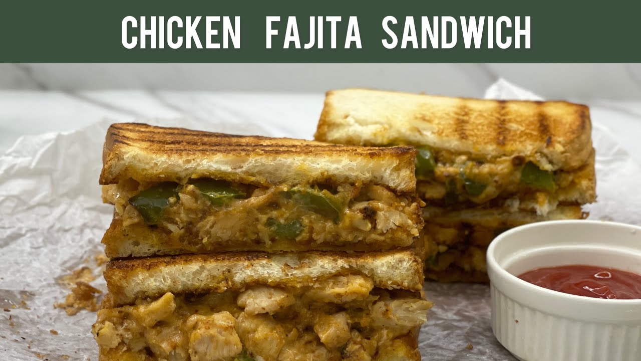 Quick Chicken Fajita Sandwich Recipe | Fajita Filling for Sandwiches ...