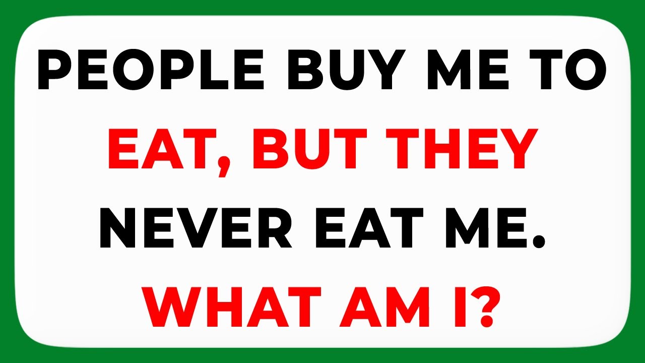 ONLY A GENIUS CAN SOLVE THESE RIDDLES 🧩 Genius RIDDLES That Will BLOW ...