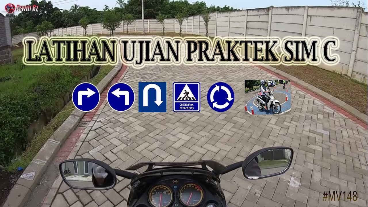 #MV148 Belajar Simulasi Ujian Praktek SIM C Motor | Motovlog Indonesia ...