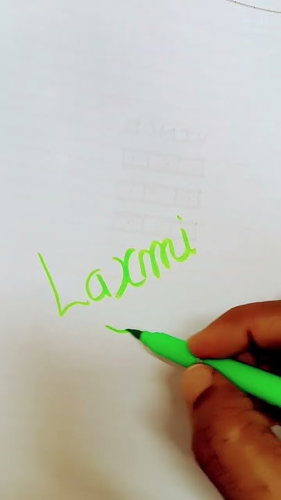 Laxmi name #calligraphy - YouTube