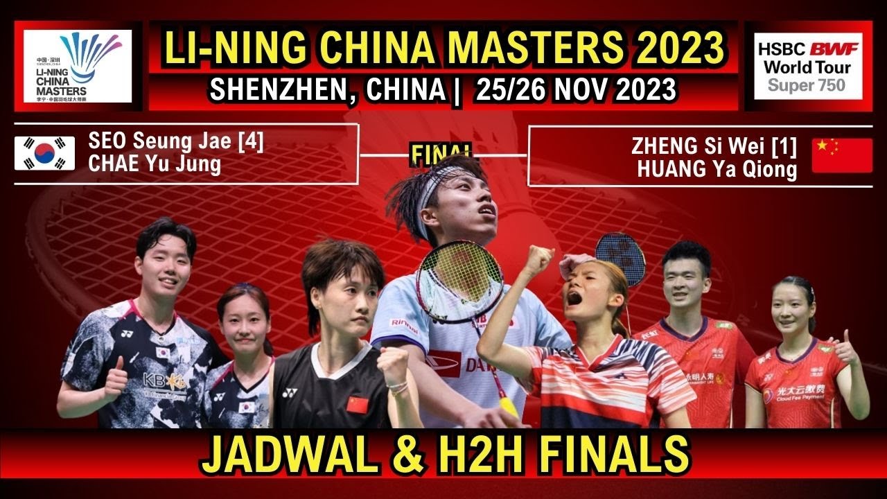 JADWAL FINAL China Masters 2023 | Hasil SF - YouTube