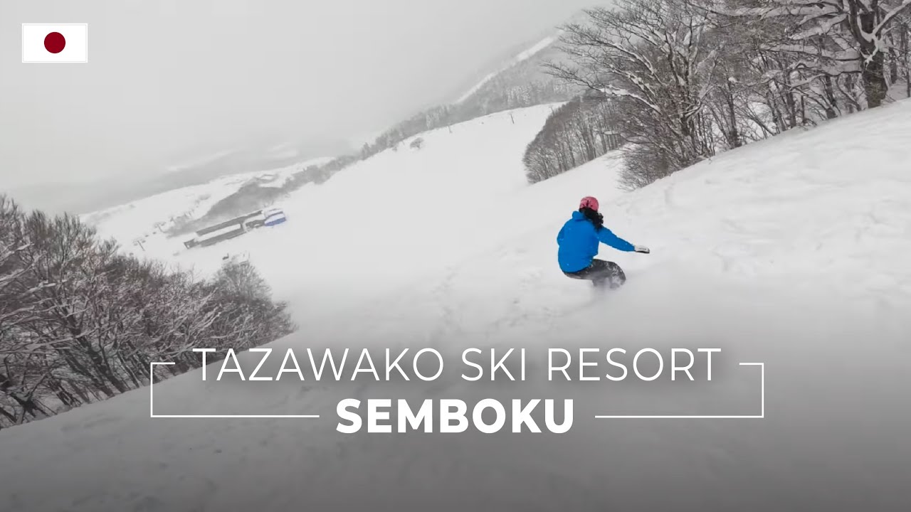 Tazawako Ski Resort Semboku Snowboard Vlog #indypass [2024-01-15][4K ...