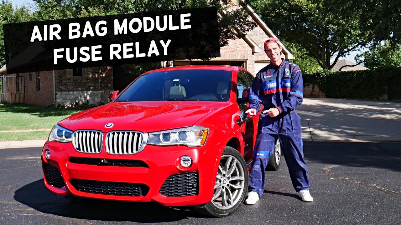 BMW X3 X4 AIRBAG MODULE FUSE RELAY LOCATION 2010 2011 2012 2013 2014 ...