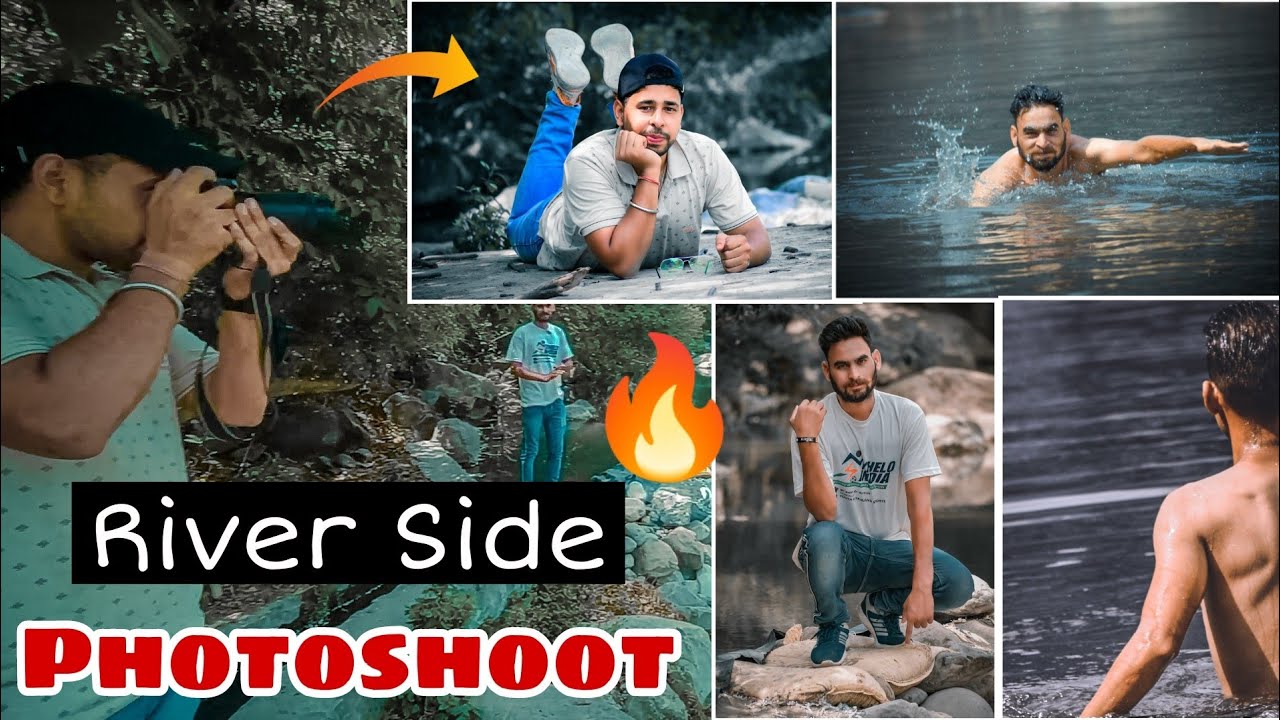 🔥 River Photoshoot Poses | How to pose in River | River side photo pose ...
