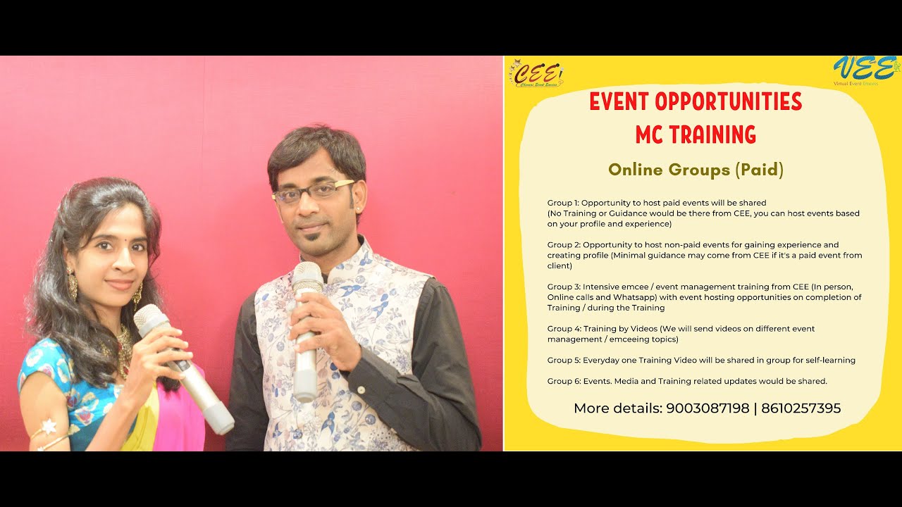 New business model for Event Opportunities Sharing and Emcee Training ...
