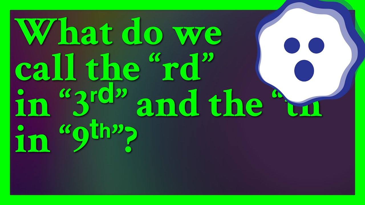 It's an ordinal indicator: In written languages, an ordinal indicator ...
