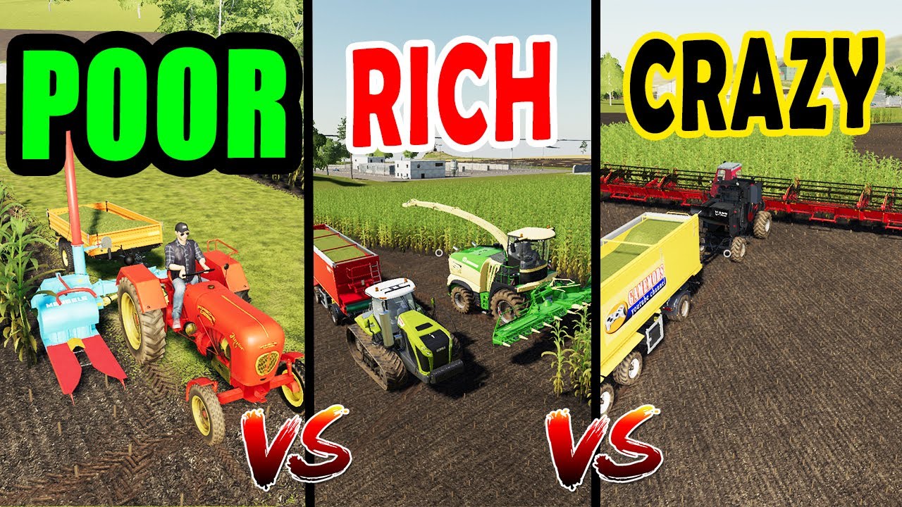 Farming Simulator 19 - POOR vs RICH vs CRAZY FARMER! Corn and Silage ...
