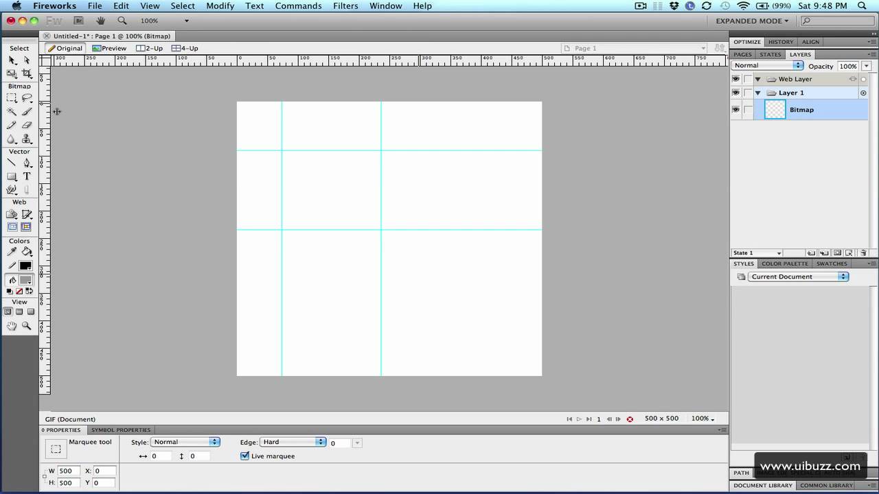 Adobe Fireworks - Using Guides - YouTube