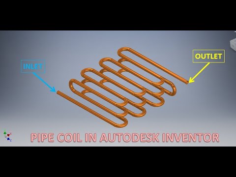 Pipe Coil Design in Autodesk Inventor || Inventor 3d Cad Drawings tutorials || Cad tutorials ...