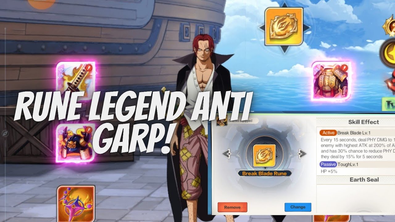 BREAK BLADE RUNE ANTI GARP DI COLOK KE SHANKS - NEW WORLD VIRGOUR ...