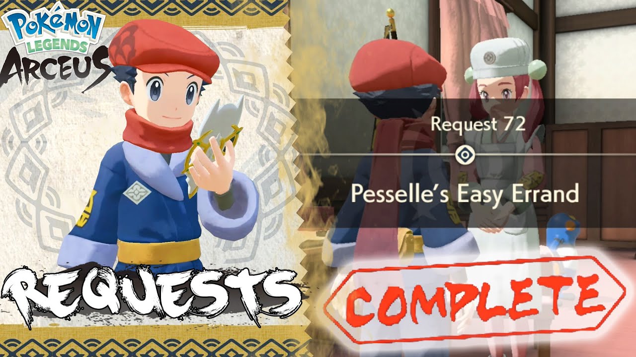 Pokemon Legends Arceus Request 72 Walkthrough "Pesselle's Easy Errand ...