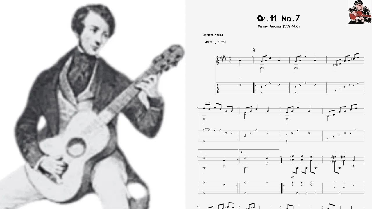 [Tab] Matteo Carcassi - Op.11 No.7 - YouTube
