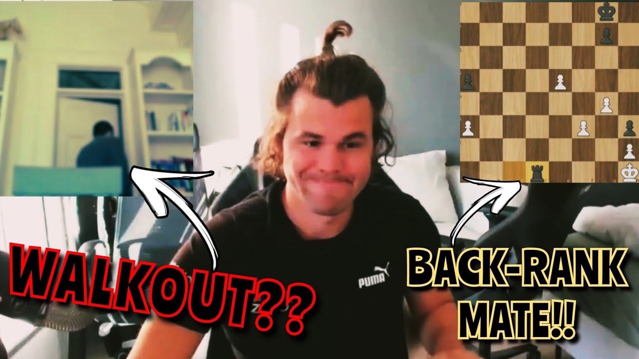 WESLEY WALKS OUT THE DOOR AFTER MAGNUS FINISHING BACK-RANK CHECKMATE ...