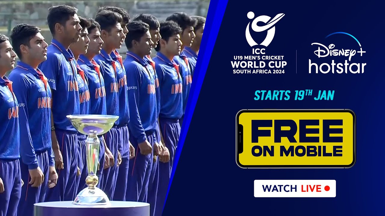 Here for Team India | ICC Under 19 Men's CWC '24 | 19th Jan | Free on ...