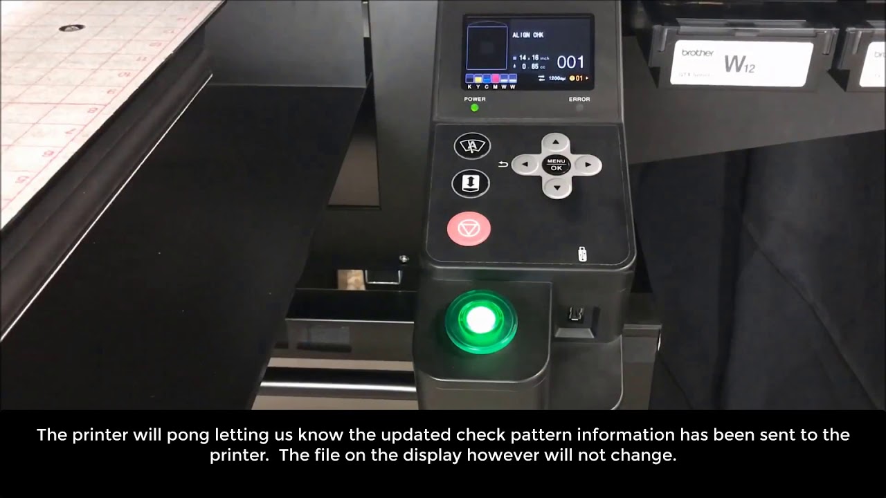 Brother GTX maintenance: white/colour alignment - YouTube