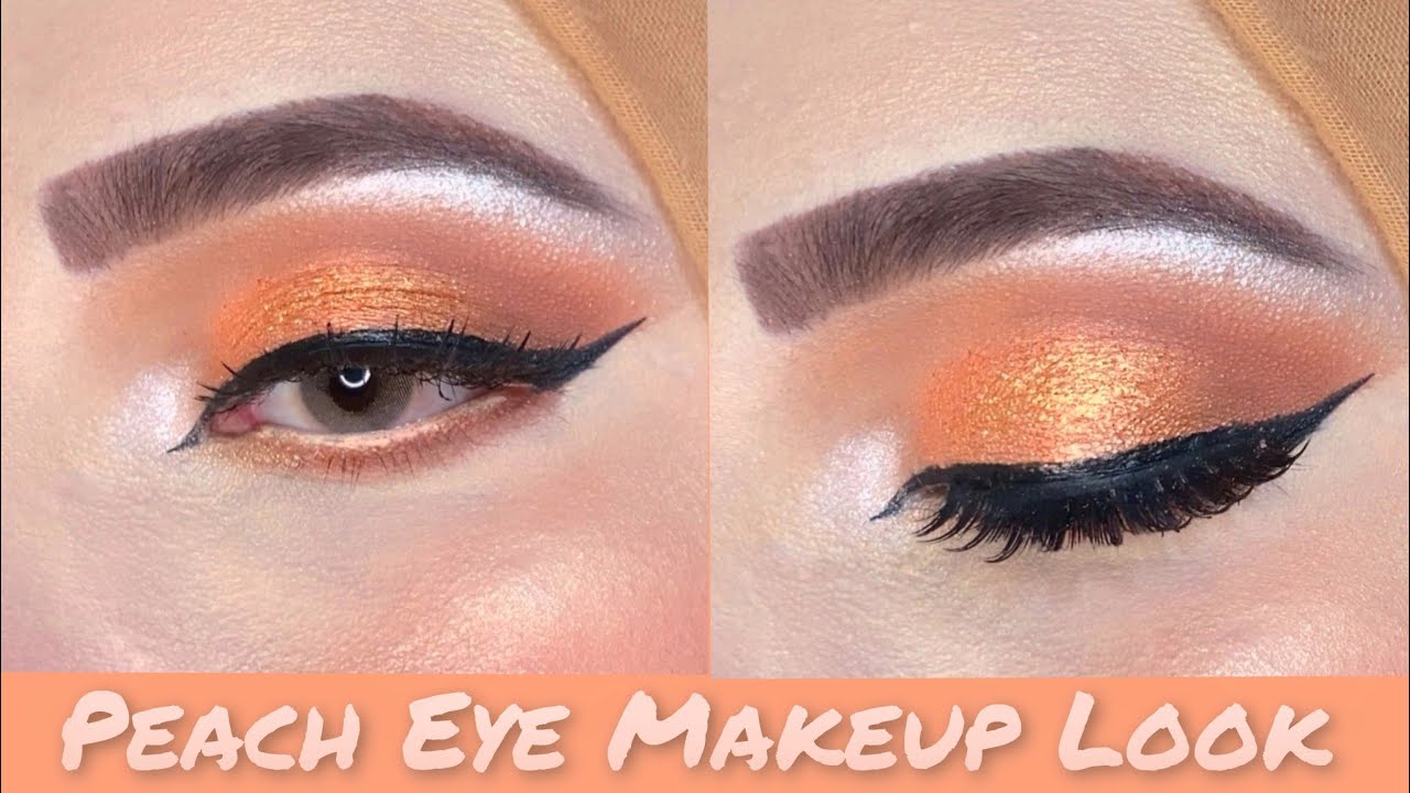 Soft Peach Eye Makeup Tutorial || Indian Wedding Guest Eye Makeup ...