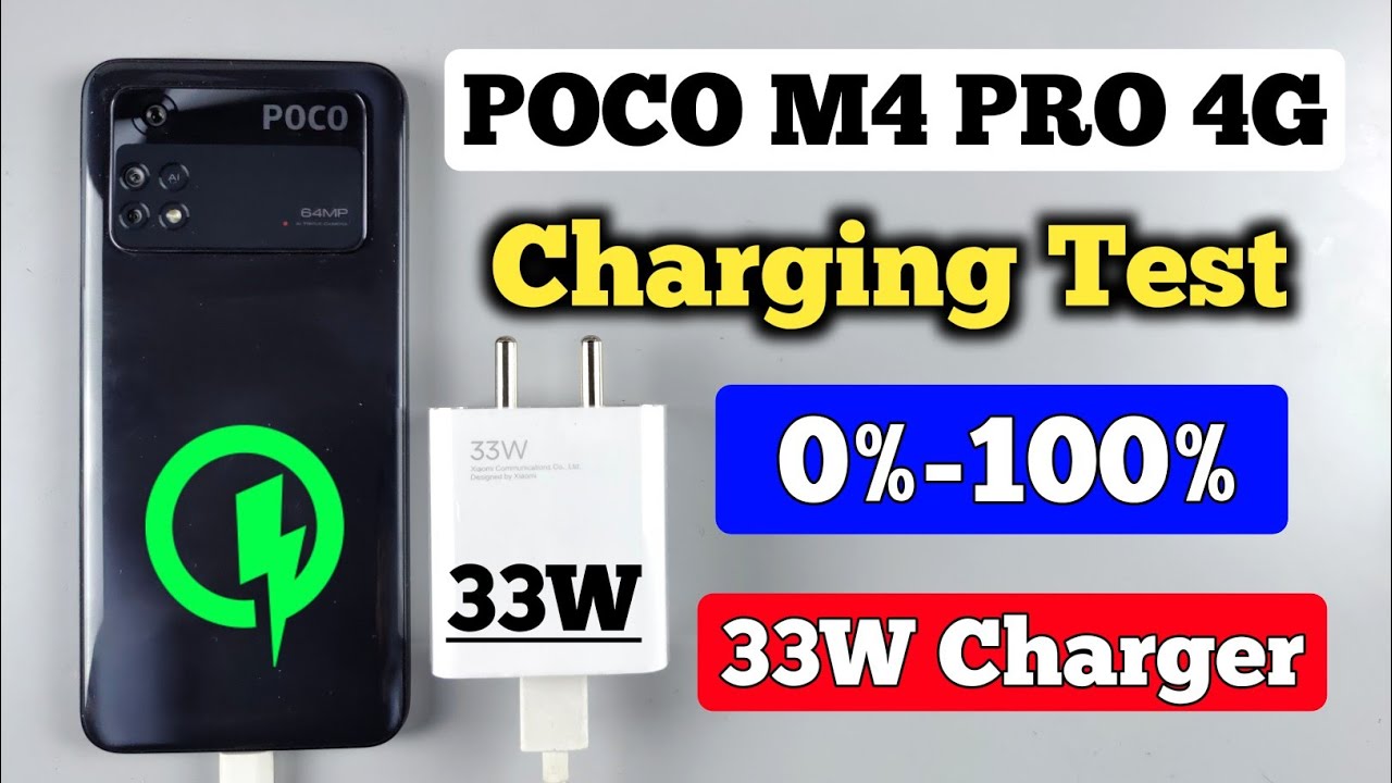 Poco M4 Pro 4G Charging Test 0%-100% | 33Watt Charging Time - YouTube