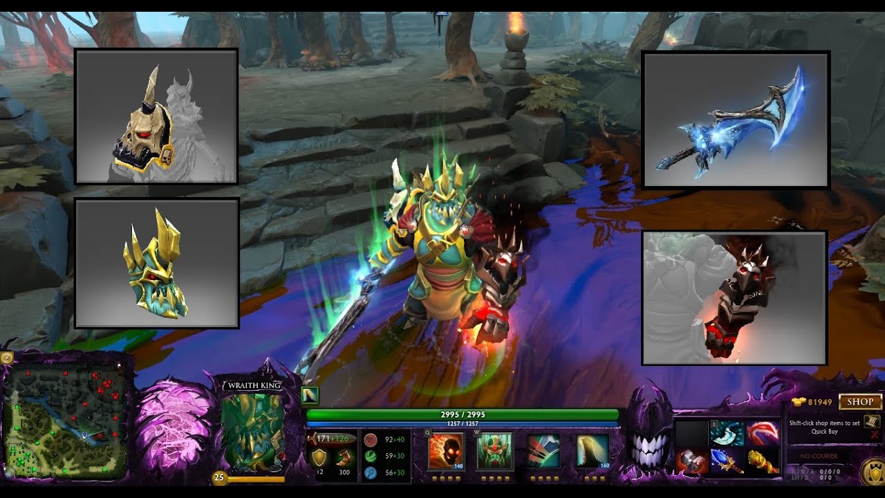 Dota 2 Wraith King Mix Set Immortal Blistering Shade/Winterblight ...