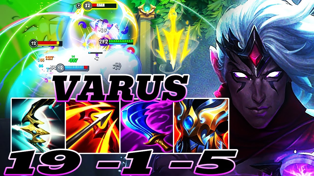 WILD RIFT VARUS ADC GAMEPLAY | 19 -1 -5 MVP | VARUS BUILD RUNES - YouTube