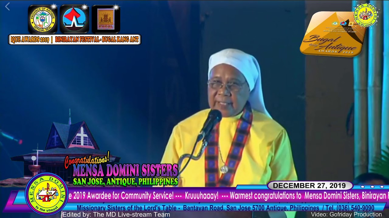Mensa Domini Sisters, Bugal kang Antique 2019 Awardee for Community ...