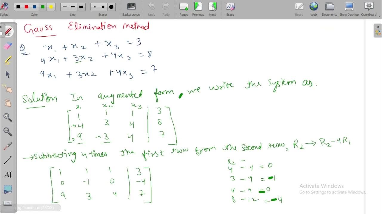 BCS054 (COMPUTER ORIENTED NUMERICAL TECHNIQUES) || Unit -2 || Direct method - YouTube