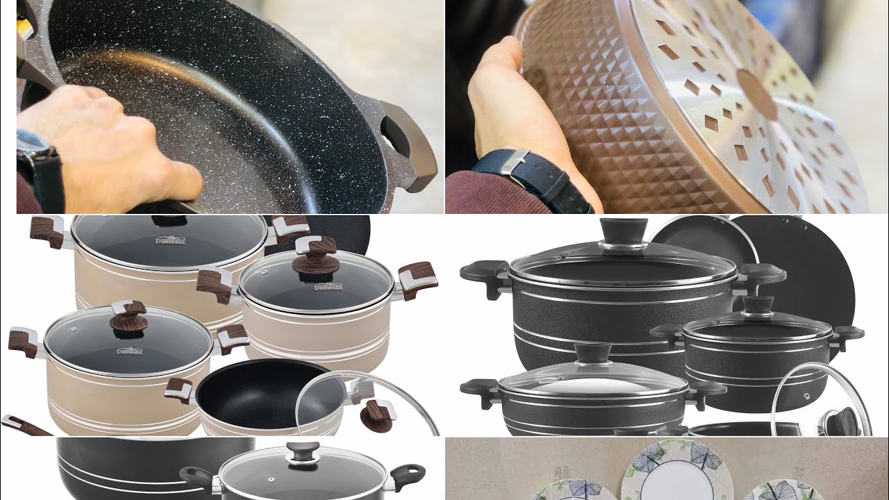 non stick 12 pec in hole sale crokery - YouTube