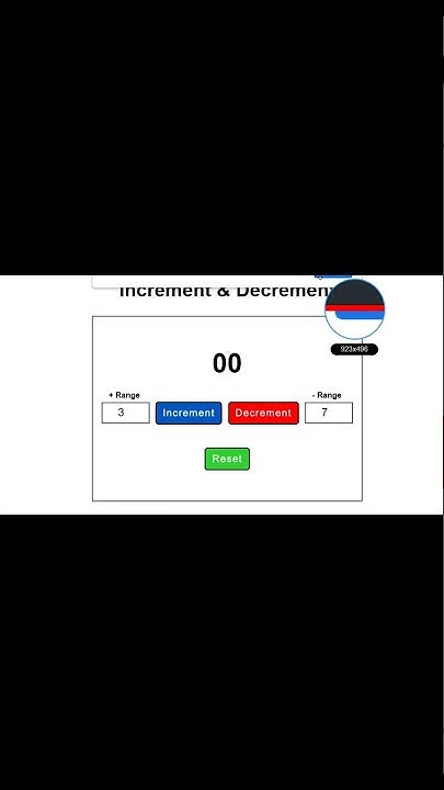 Increment & Decrement Number using JS according to Range. - YouTube
