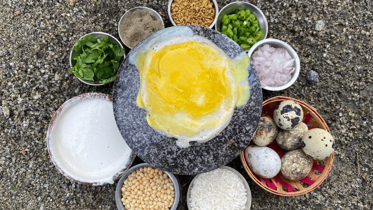 MINIATURE EGG DOSA | Home egg dosa | Mini dosa |Tiny cooking - YouTube