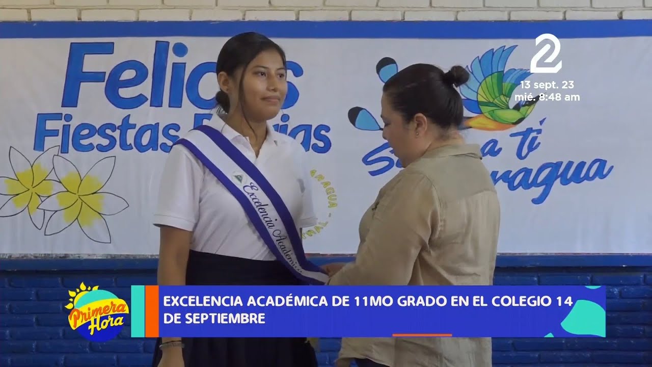 Emily Ramírez, destacada alumna en el colegio 14 de Septiembre - YouTube