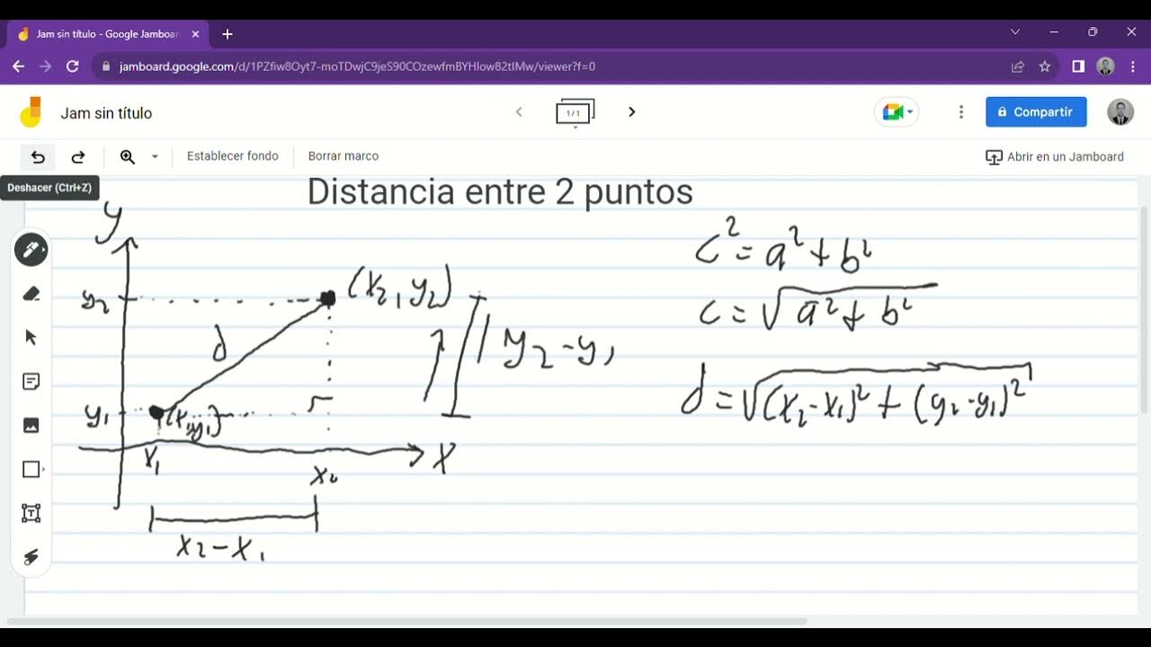Distancia entre 2 puntos - YouTube