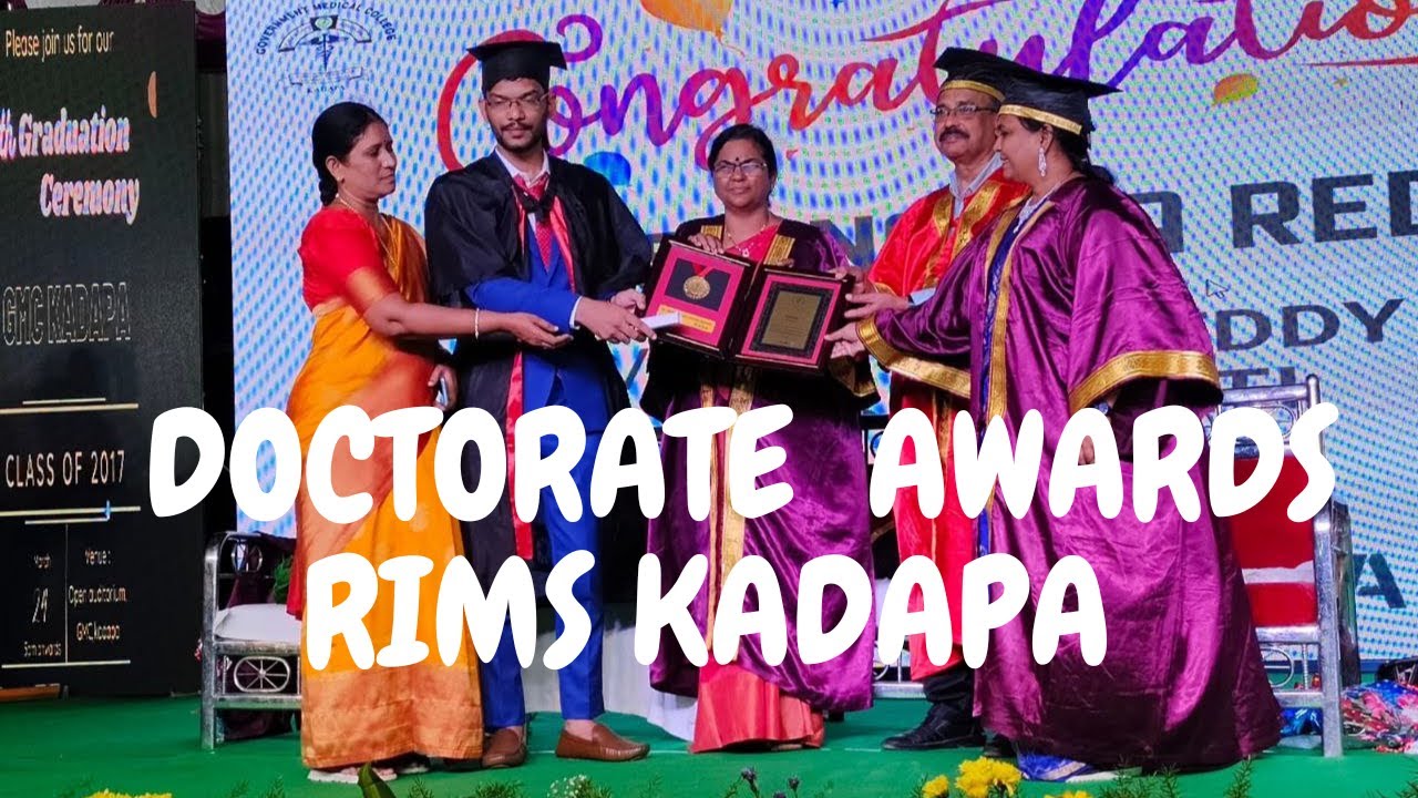Doctorate Awards ceremony in Rims Kadapa 2023 || #doctor #rims #kadapa ...