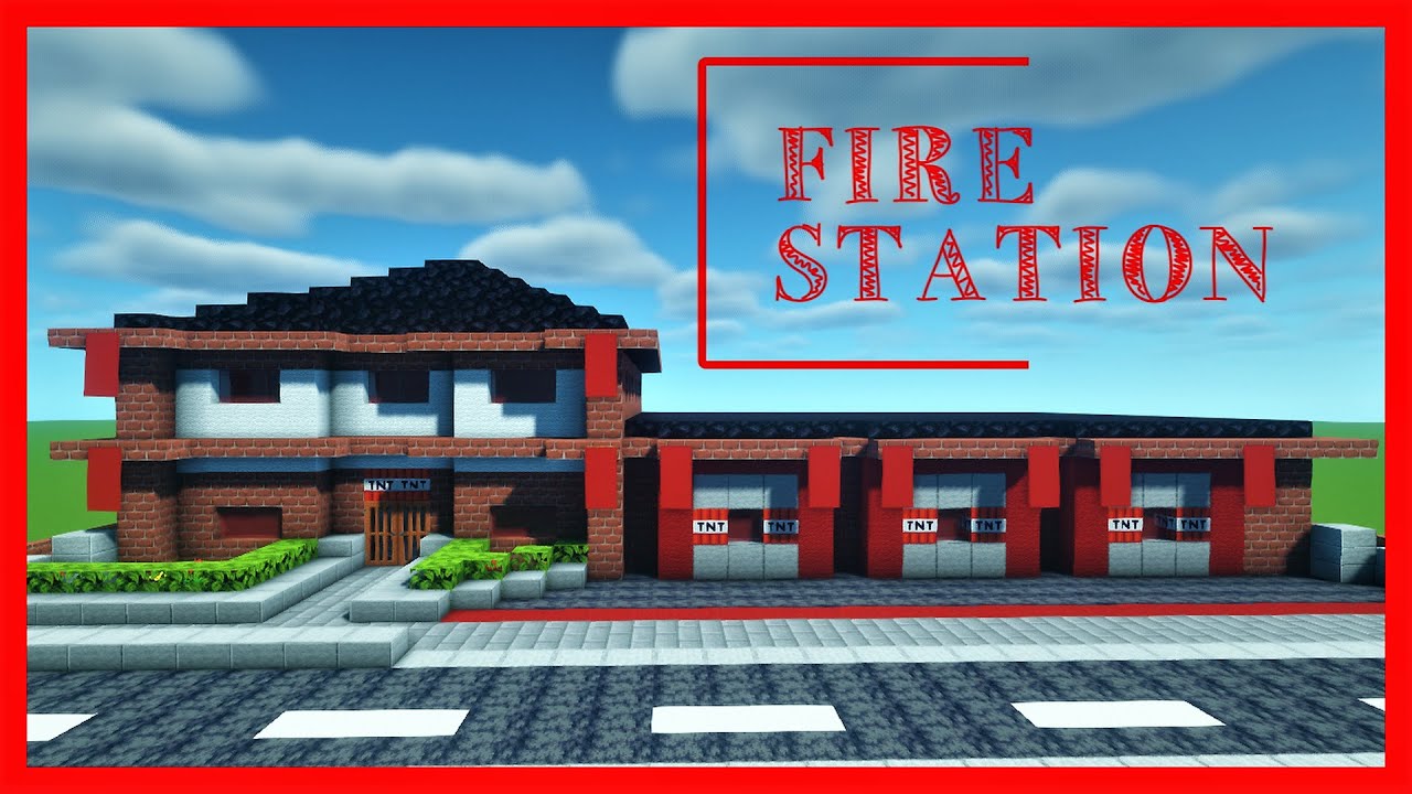 How To Build a Minecraft Fire Station - YouTube
