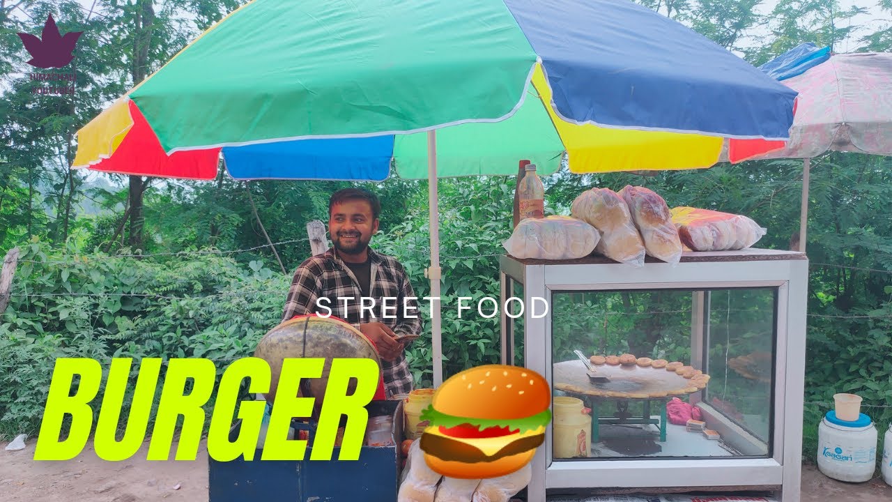 Himachal Roadside Veg Hamburger | burger recipe | Roadside burger | Veg ...