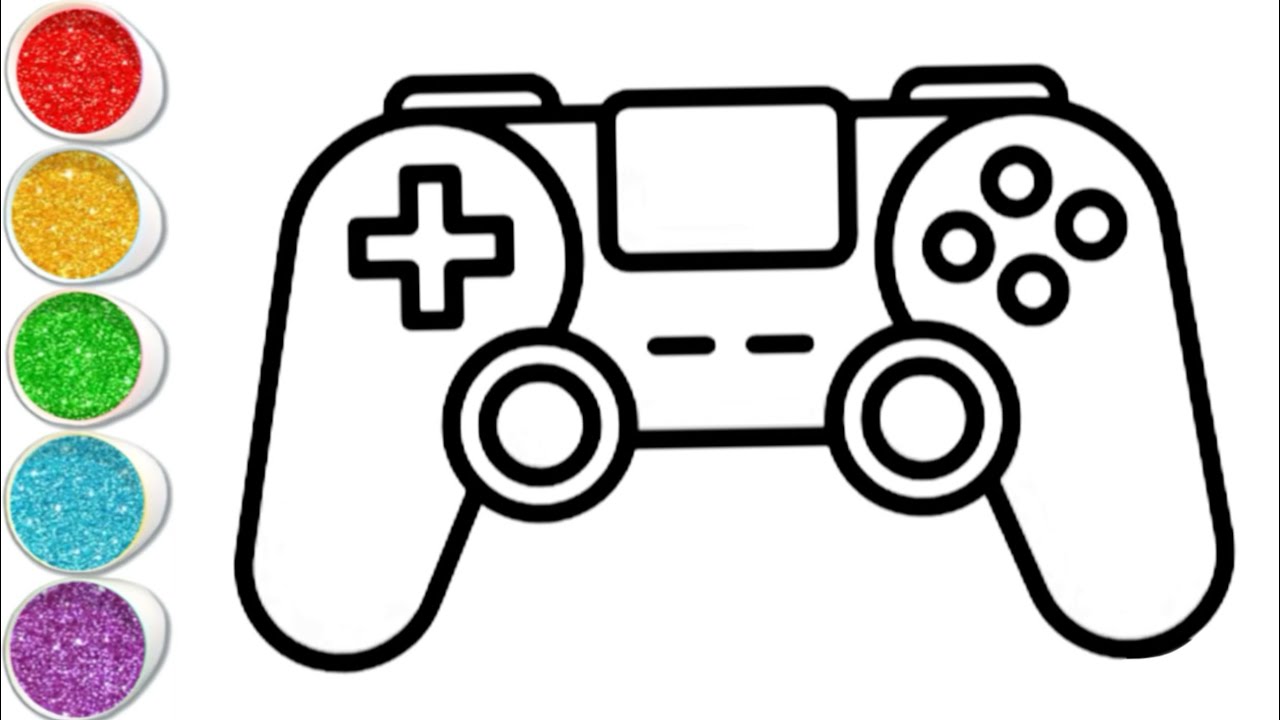 Video Game Controller 🎮 Easy and Simple Drawing Colouring & Painting ...