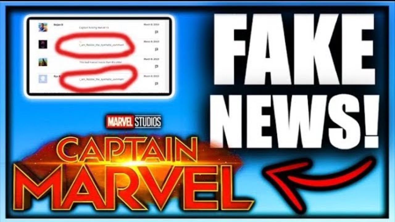 Captain Marvel is NOT A BAD MOVIE! (FAKE NEWS) Captain Marvel Rotten ...