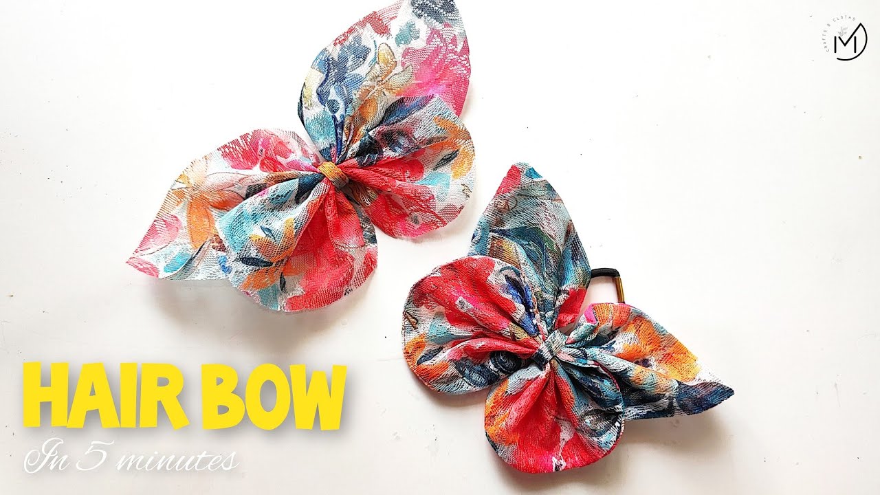 AN EASY BUTTER FLY HAIR BOW TUTORIAL - YouTube