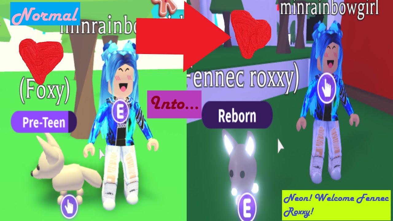 Roblox Adopt Me: OMG Minrainbowgirl got a Neon Fennec Fox - YouTube