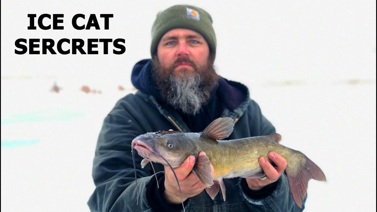 CATFISHING During Last Ice Of The Year! Ice Fishing A Pond! - YouTube