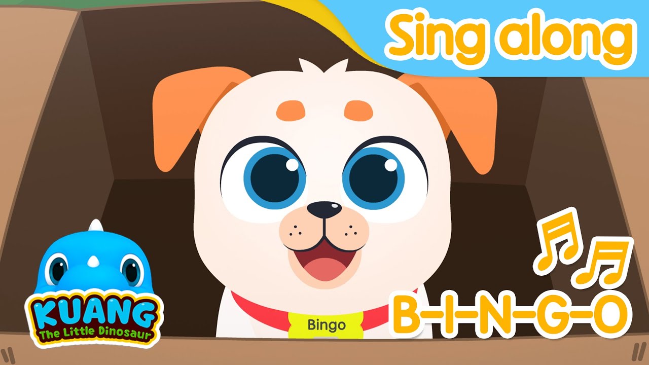 💙Let's sing along💙 BINGO🐶👏🐶 | Kuang the Little Dinosaur | Nursery Rhymes #bingo - YouTube