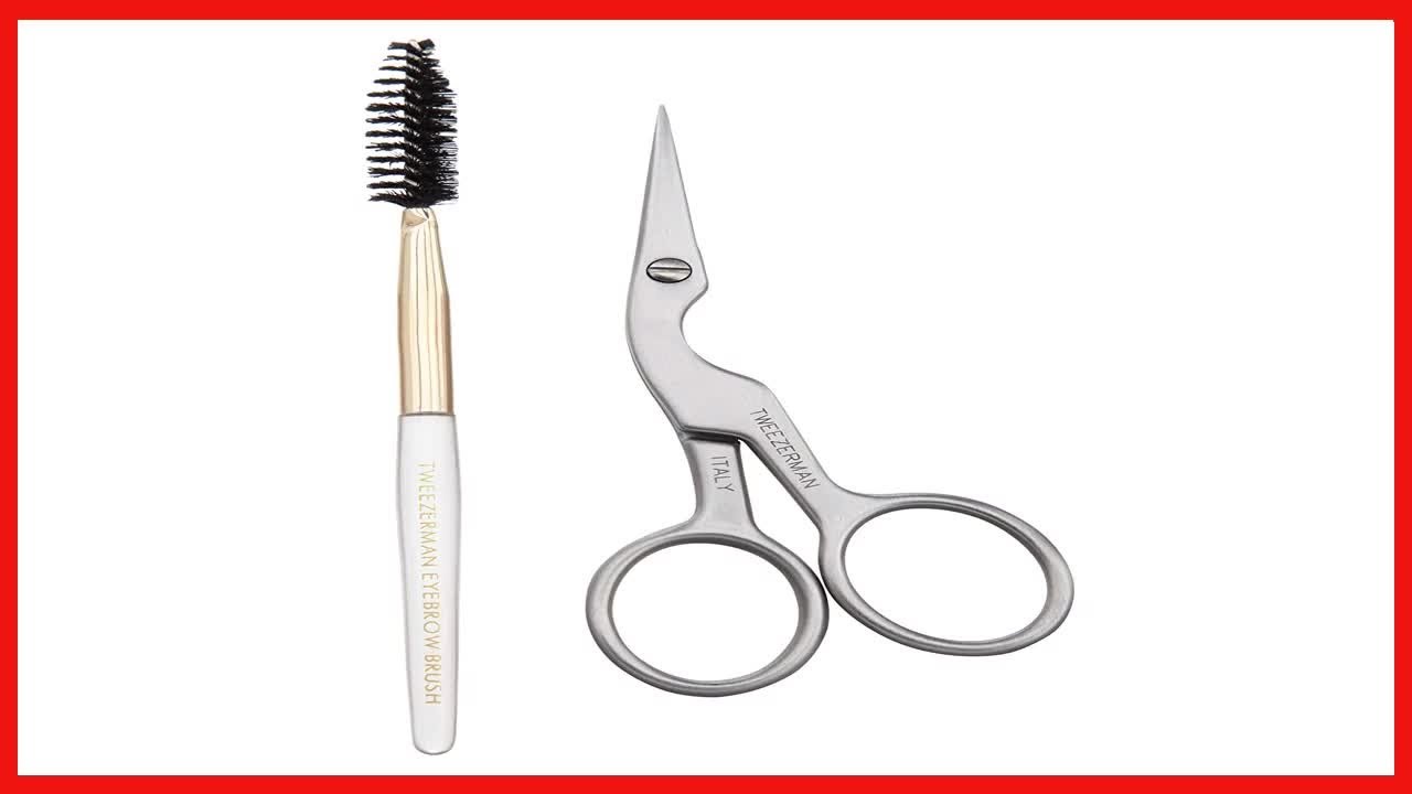 Tweezerman Brow Shaping Scissors and Brush - YouTube