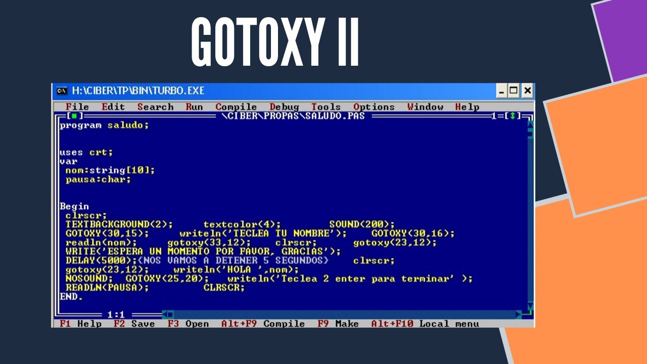10- GOTOXY II PASCAL - YouTube