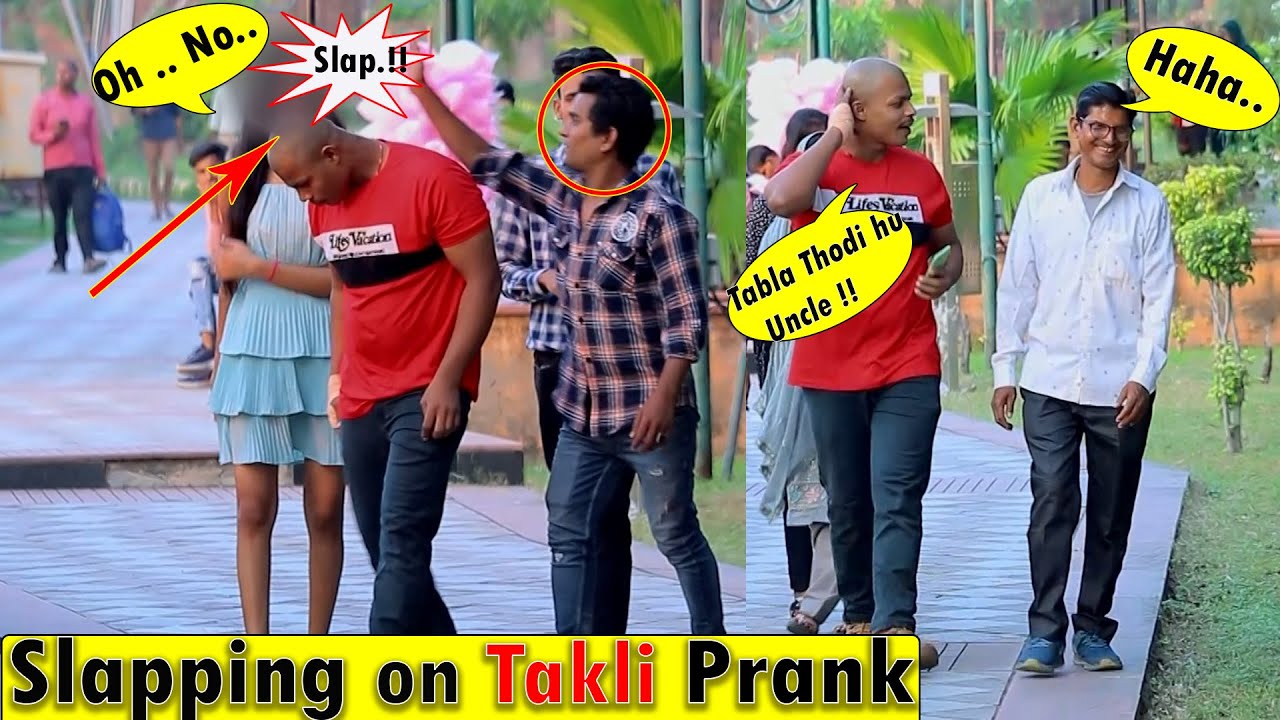 Slapping Prank (गंजे की टकली बजाई ) | Bhasad News | Pranks in India ...